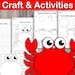 Crab Craft, Crab Activities, Ocean Animal Activities, Homeschool ...