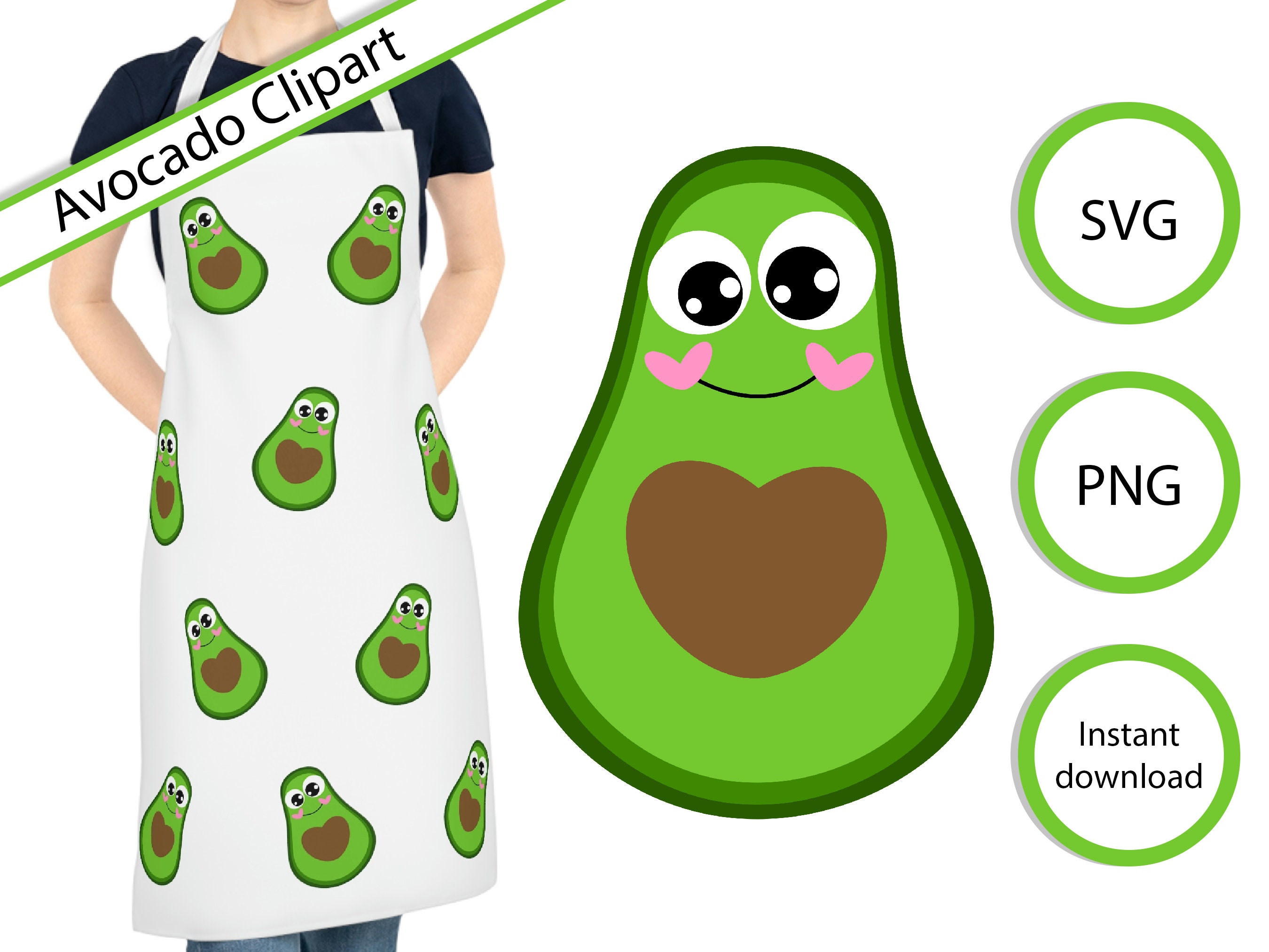 Avocado SVG, Cute Avocado SVG, Layered Avocado Svg, Avocado Clipart ...
