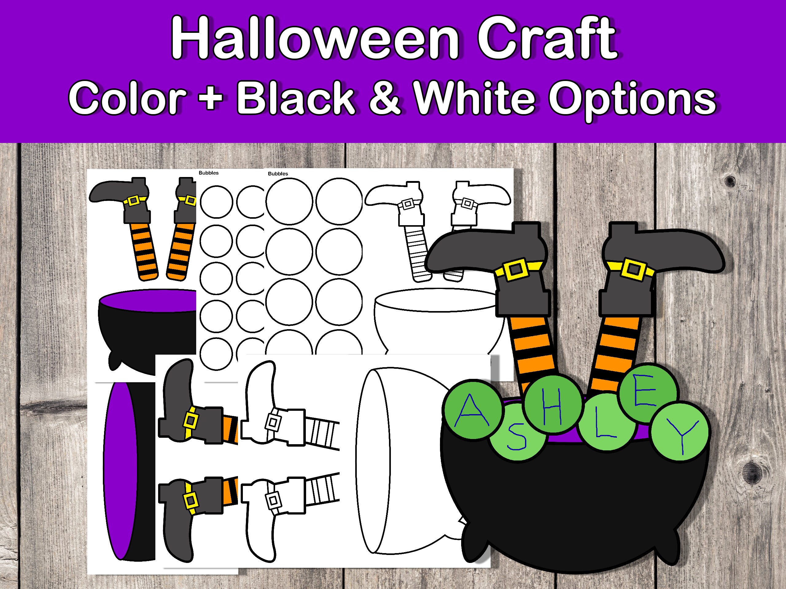 Halloween Witch Name Craft - Etsy