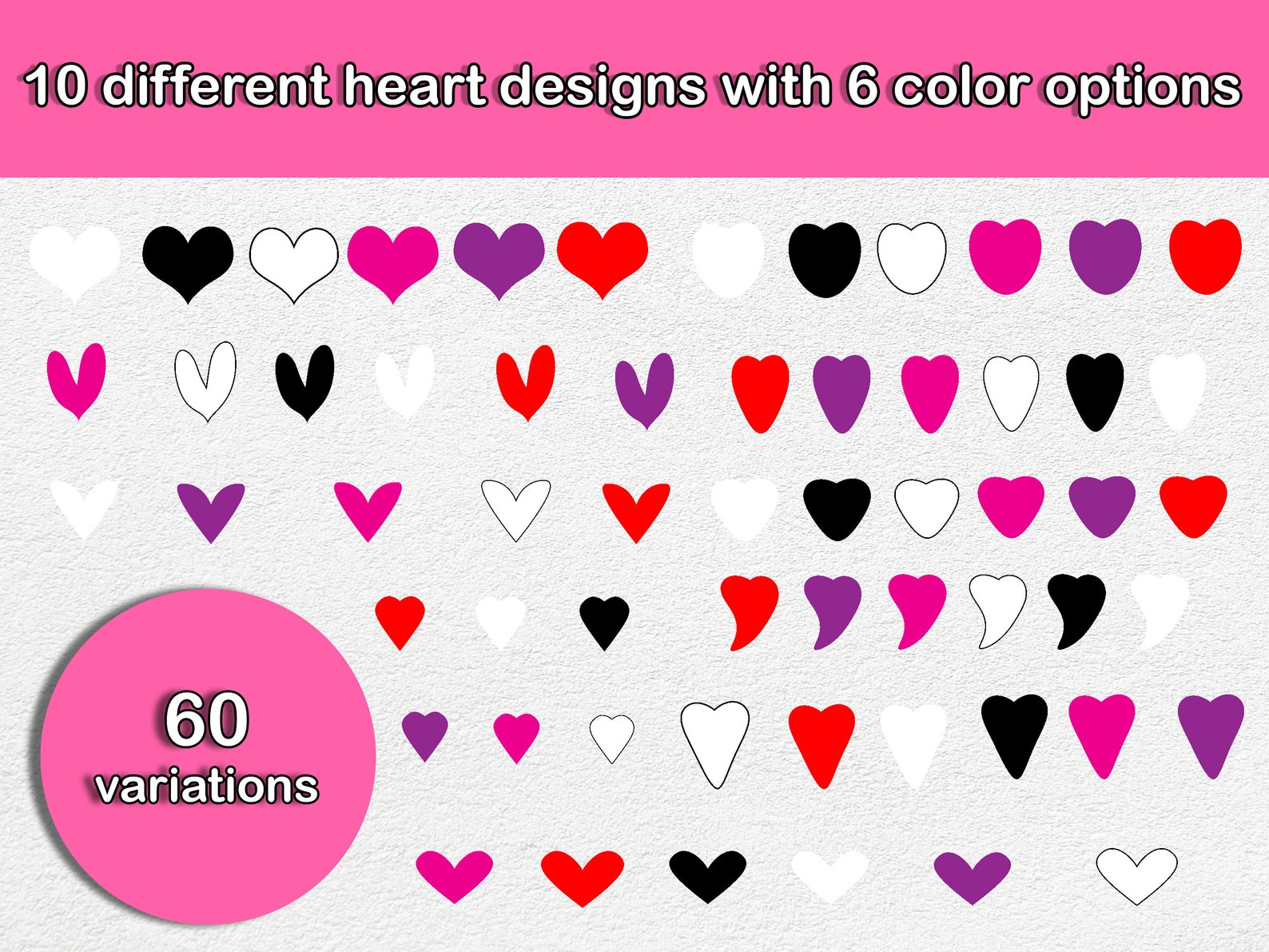 Valentines Day Clipart , Heart Clipart , Hearts Clip Art , Commercial ...