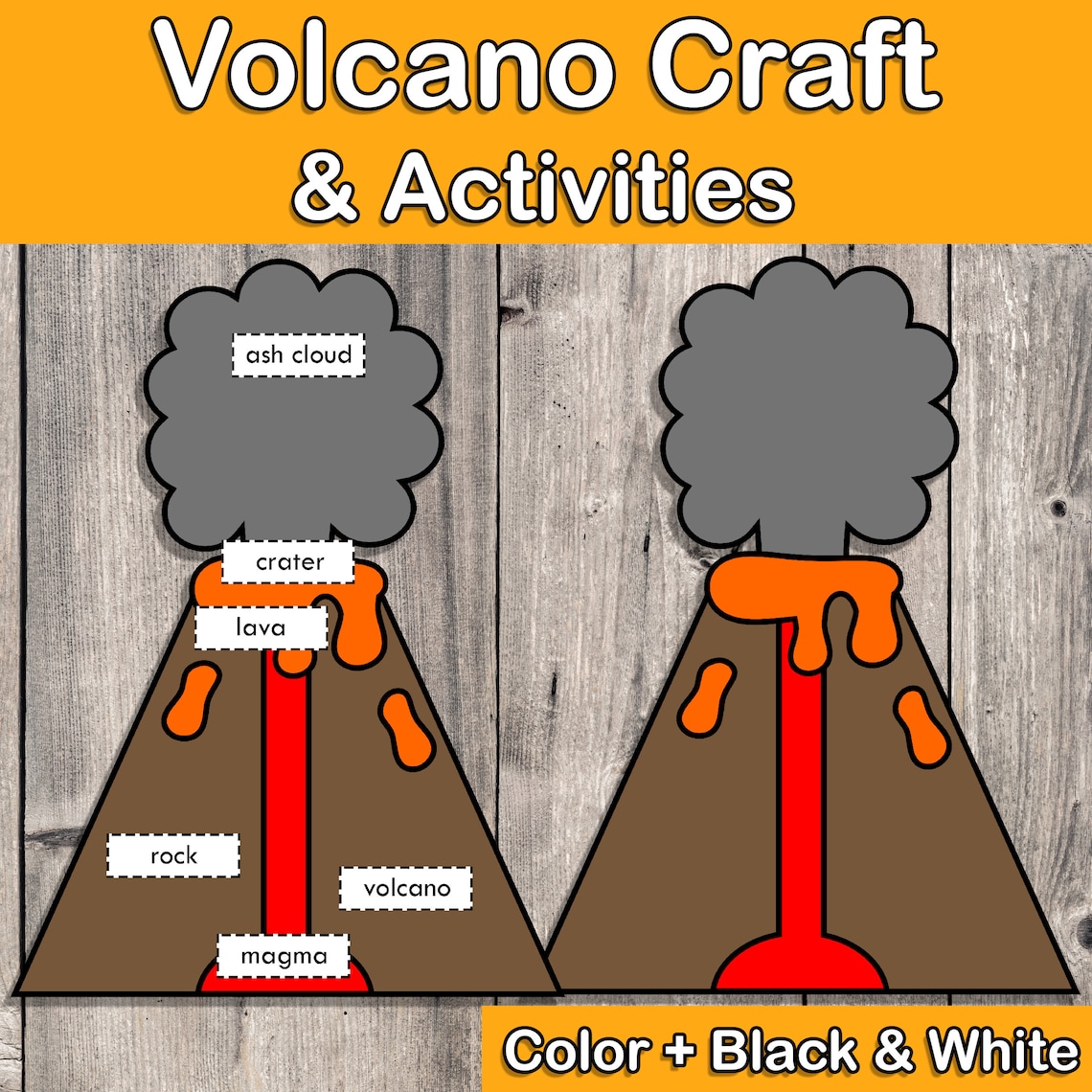 Volcano Craft, Landforms, Science Activity, Volcano Craft for Kids ...