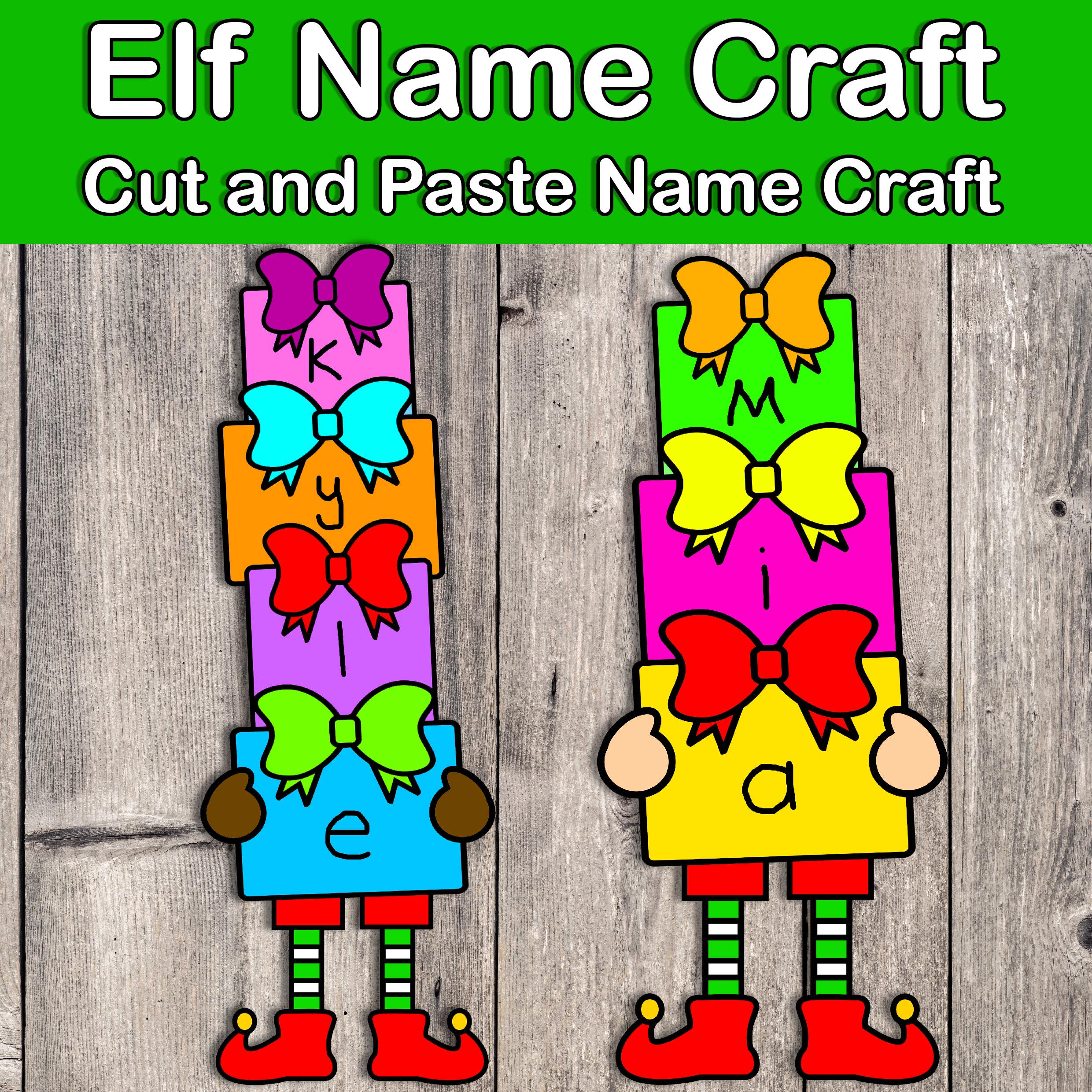 Christmas Elf Name Craft, Build an Elf, Christmas Activity, Christmas ...