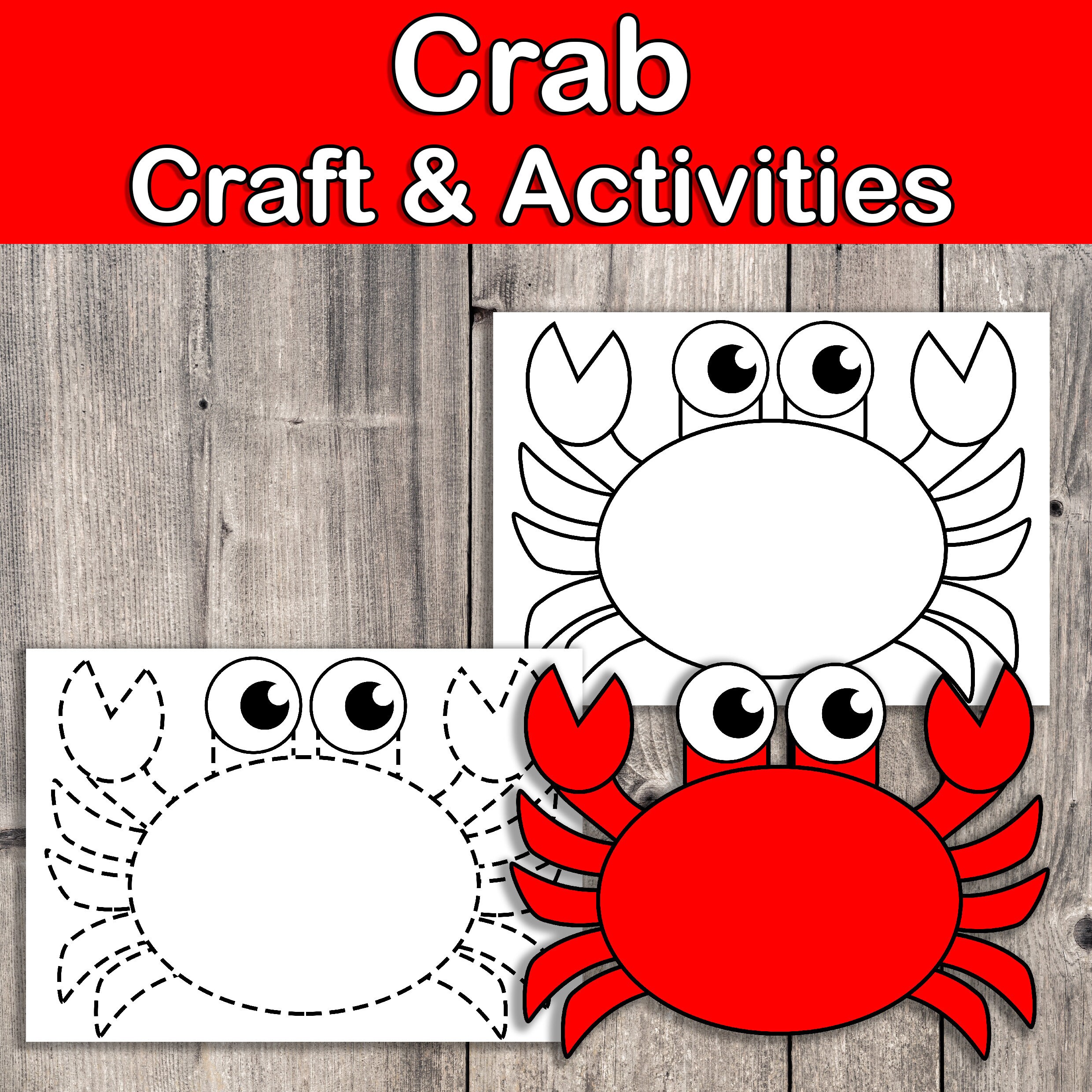 Crab Craft, Crab Activities, Ocean Animal Activities, Homeschool ...