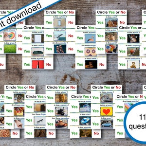 Yes or No Questions for Speech Therapy, Autism Activity, Non Verbal ...