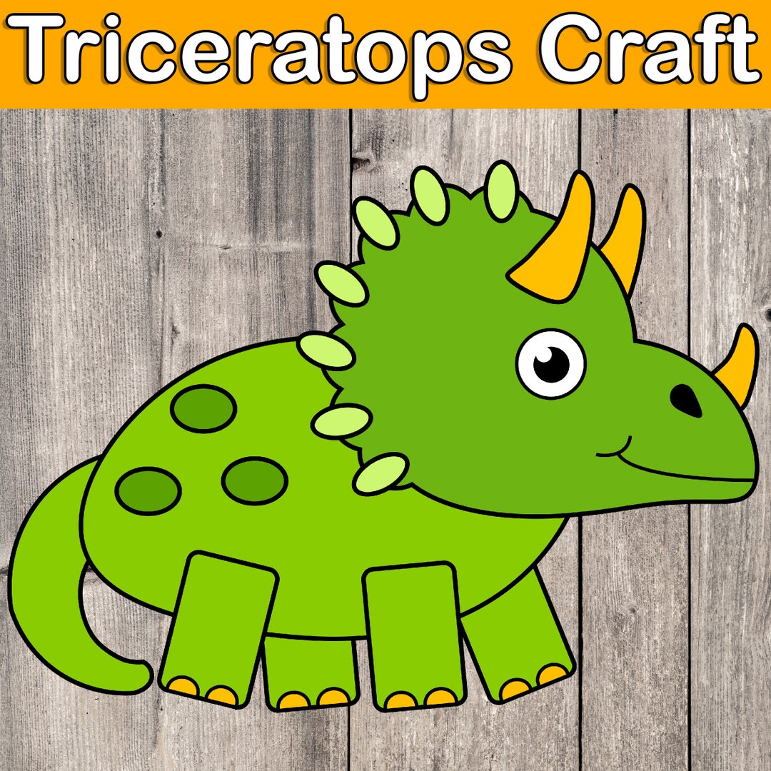 Dinosaur Craft - Triceratops Craft - Crafts for Pre-k + Kindergarten ...
