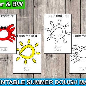 Summer Playdough Mats, Play Dough Fine Motor Skills, Playdough Mats ...