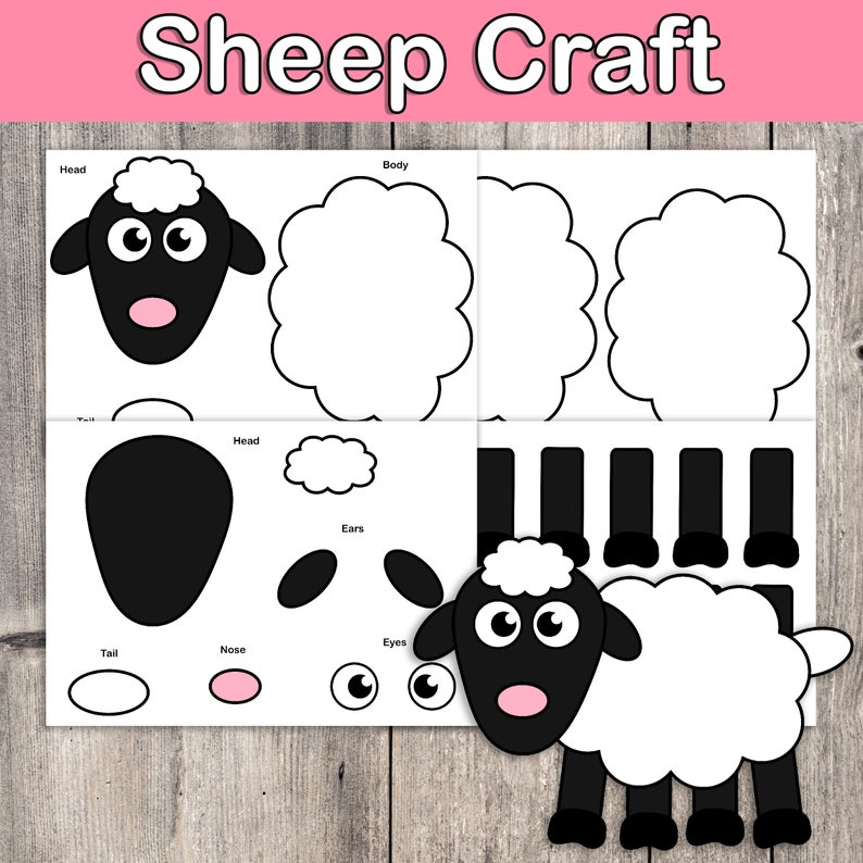 Sheep Craft, Farm Craft, Farm Animals, Montessori, Beginning Scissors ...