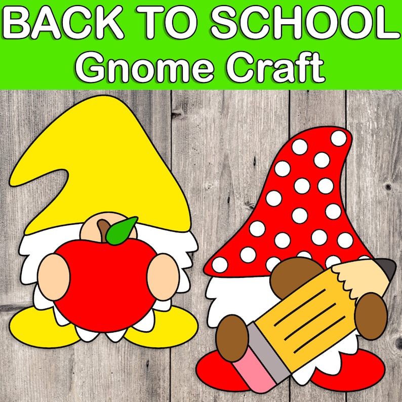 Back to School Craft, Gnome Craft, School Gnomes, Bulletin Board Decor ...