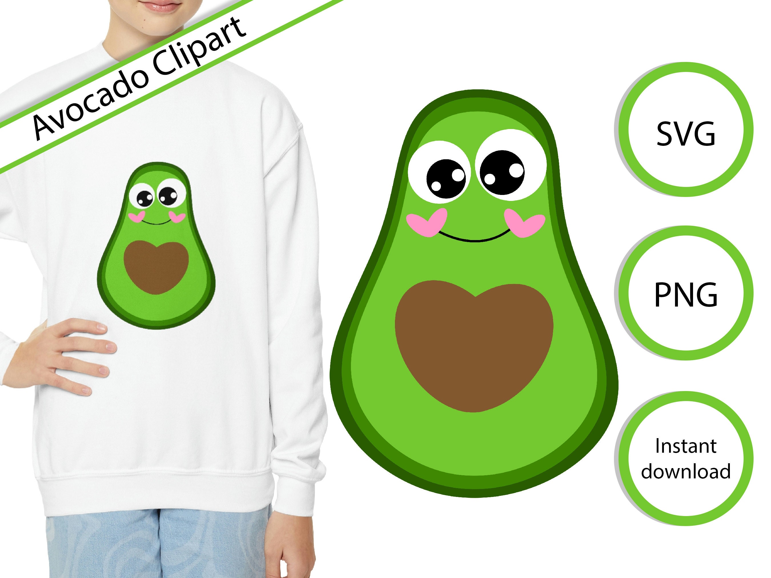 Avocado SVG, Cute Avocado SVG, Layered Avocado Svg, Avocado Clipart ...