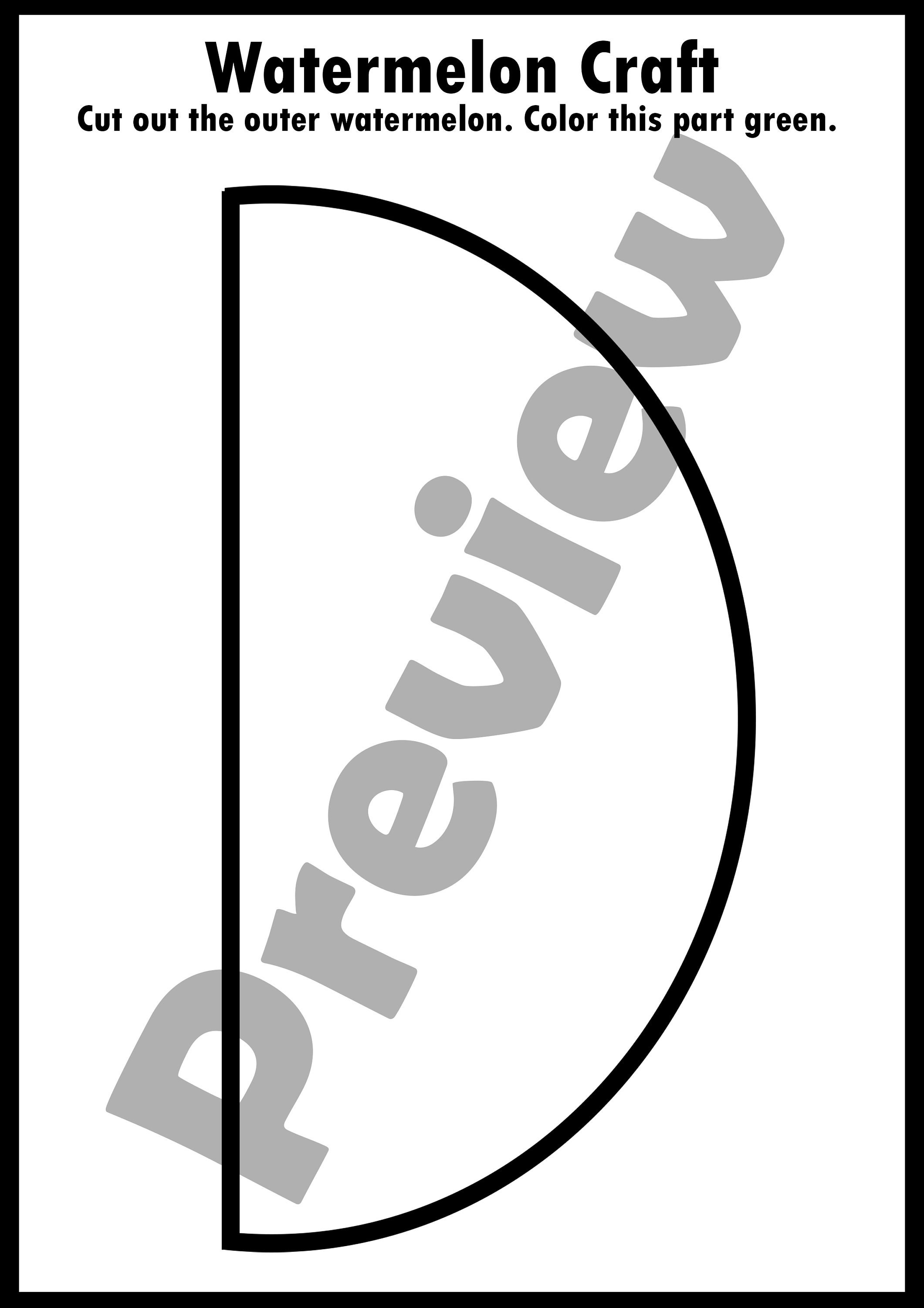 Watermelon Craft / Summer Activity / Last Day of School / End of Year ...