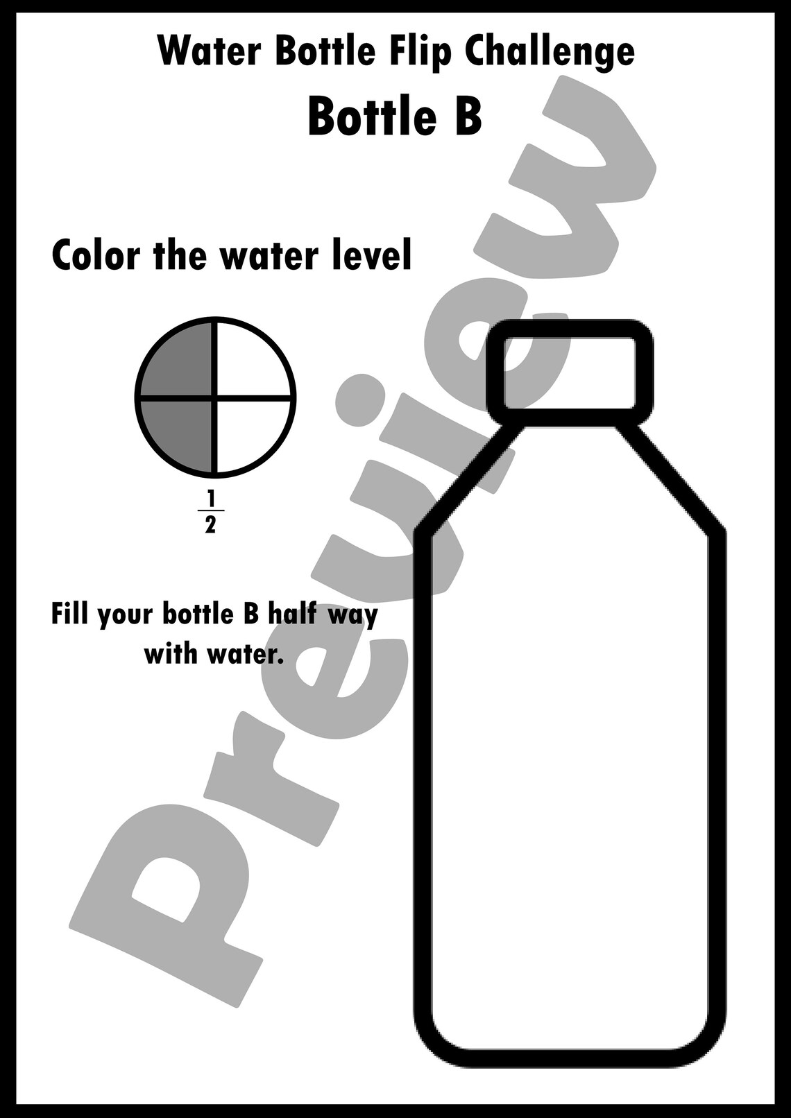 Water Bottle Flip STEM Challenge / End of the Year Activity / Game ...