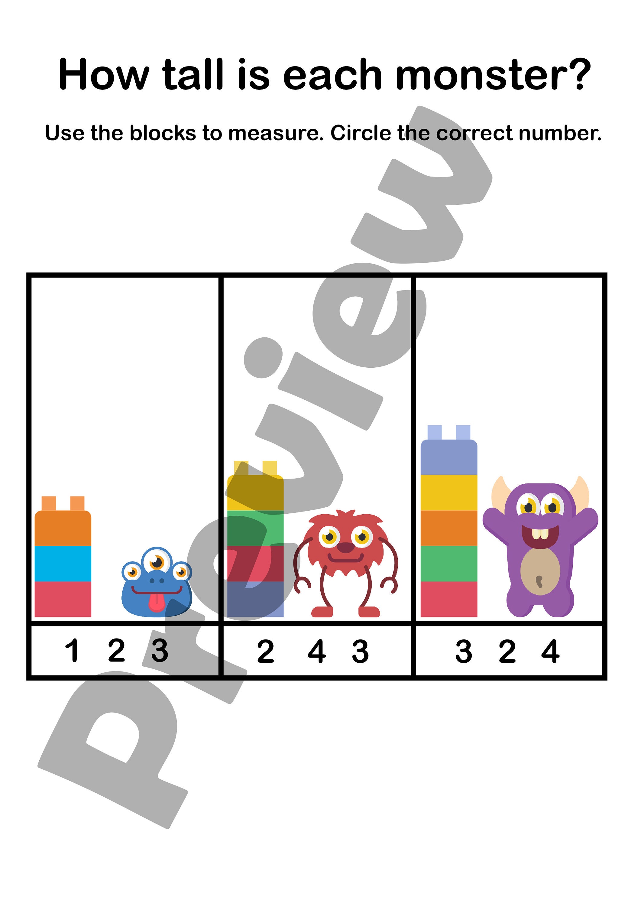 Math Activities for Kindergarten - Monster Mathematics - Math ...