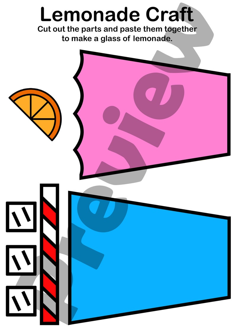 Lemonade Craft / Summer Craft / Writing Activity / End of Year Activity ...