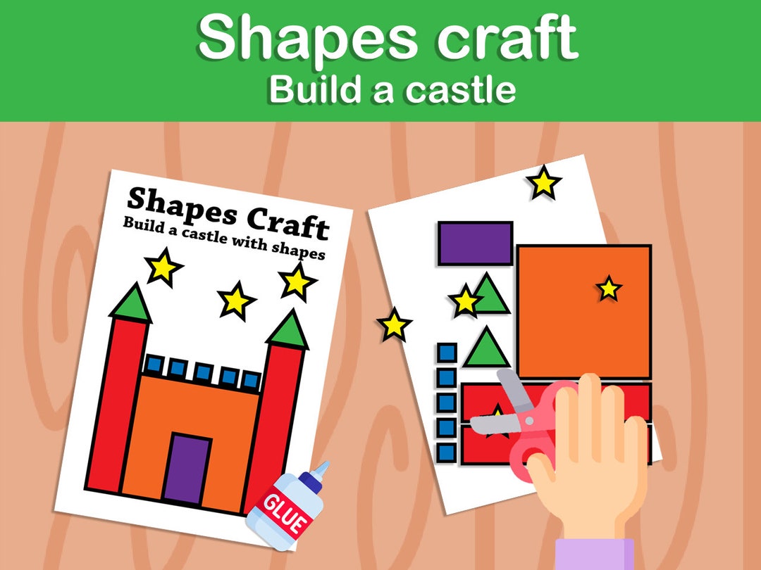 Shapes Craft / Build a Castle Using Shapes / Crafts for Kids / End of ...