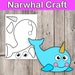 Narwhal Craft - Ocean Animal - Fine Motor Practice- Cutting Practice ...