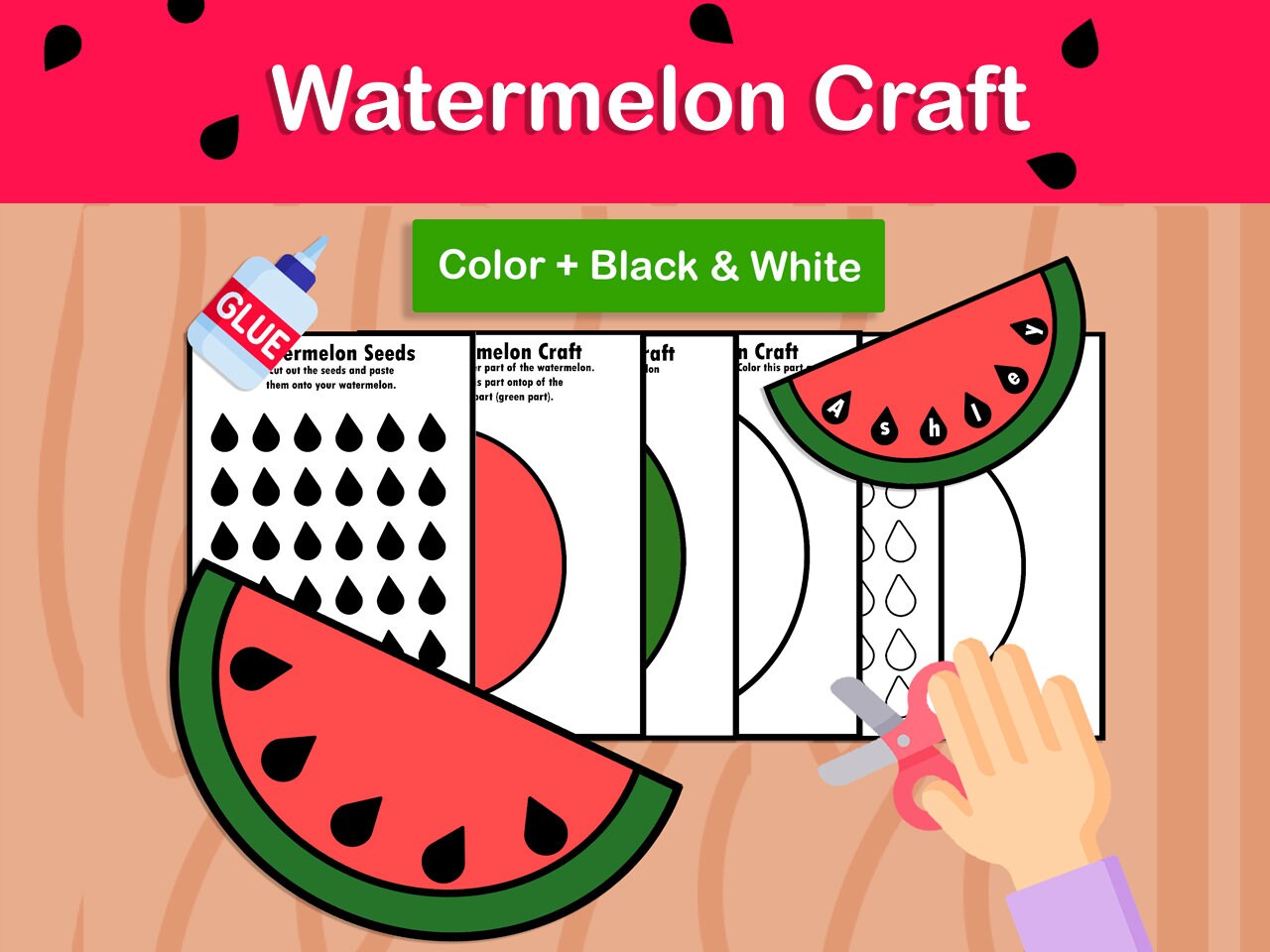 Watermelon Craft / Summer Activity / Last Day of School / End of Year ...