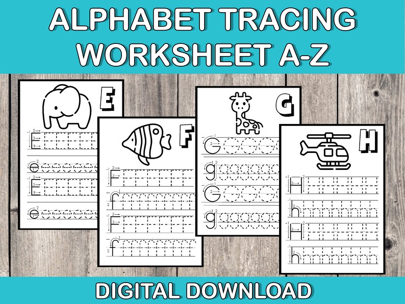 Alphabet Tracing Worksheets Handwriting Practice Preschool Worksheets ...