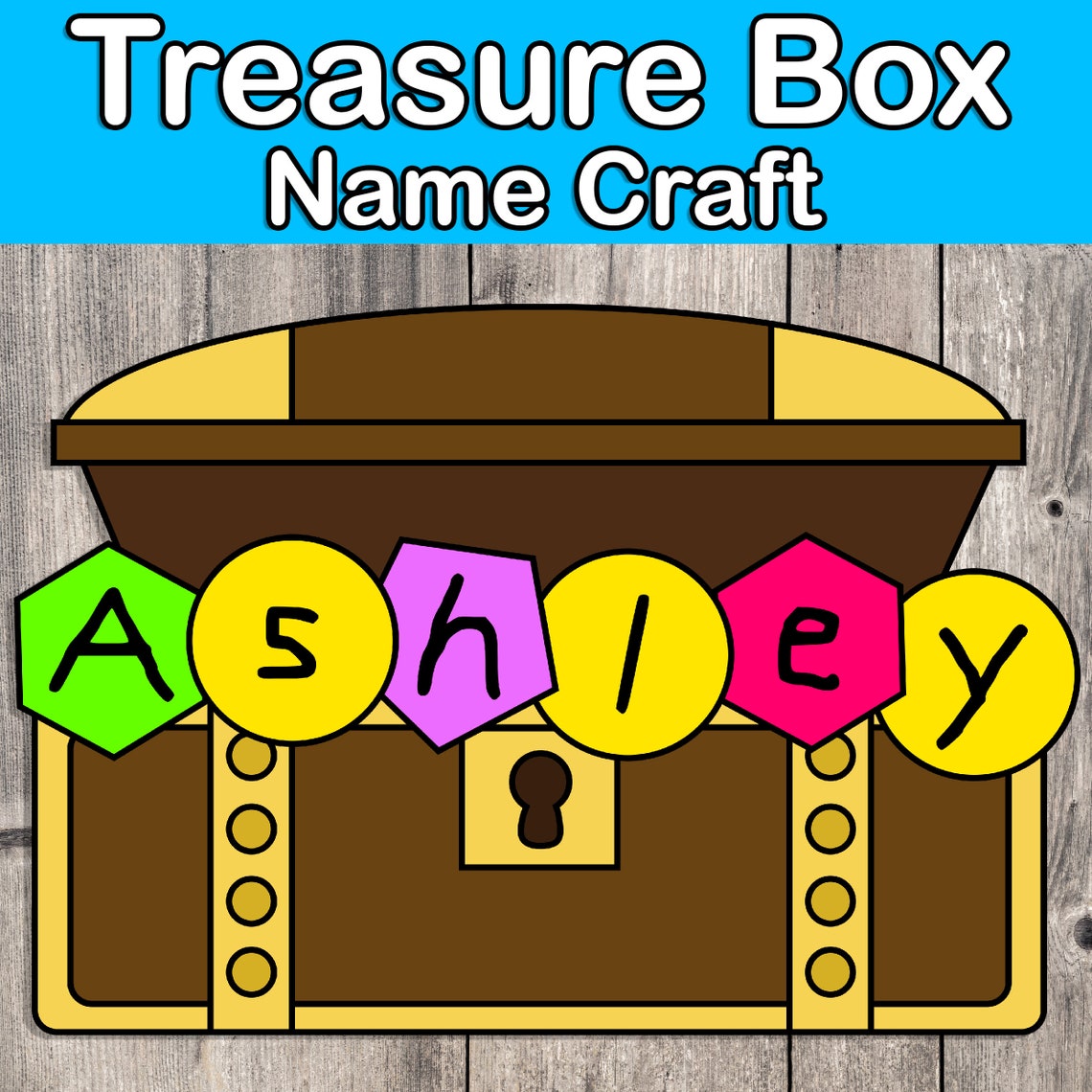Treasure Chest Name Craft | Pirate Bulletin Board | Summer Activity ...