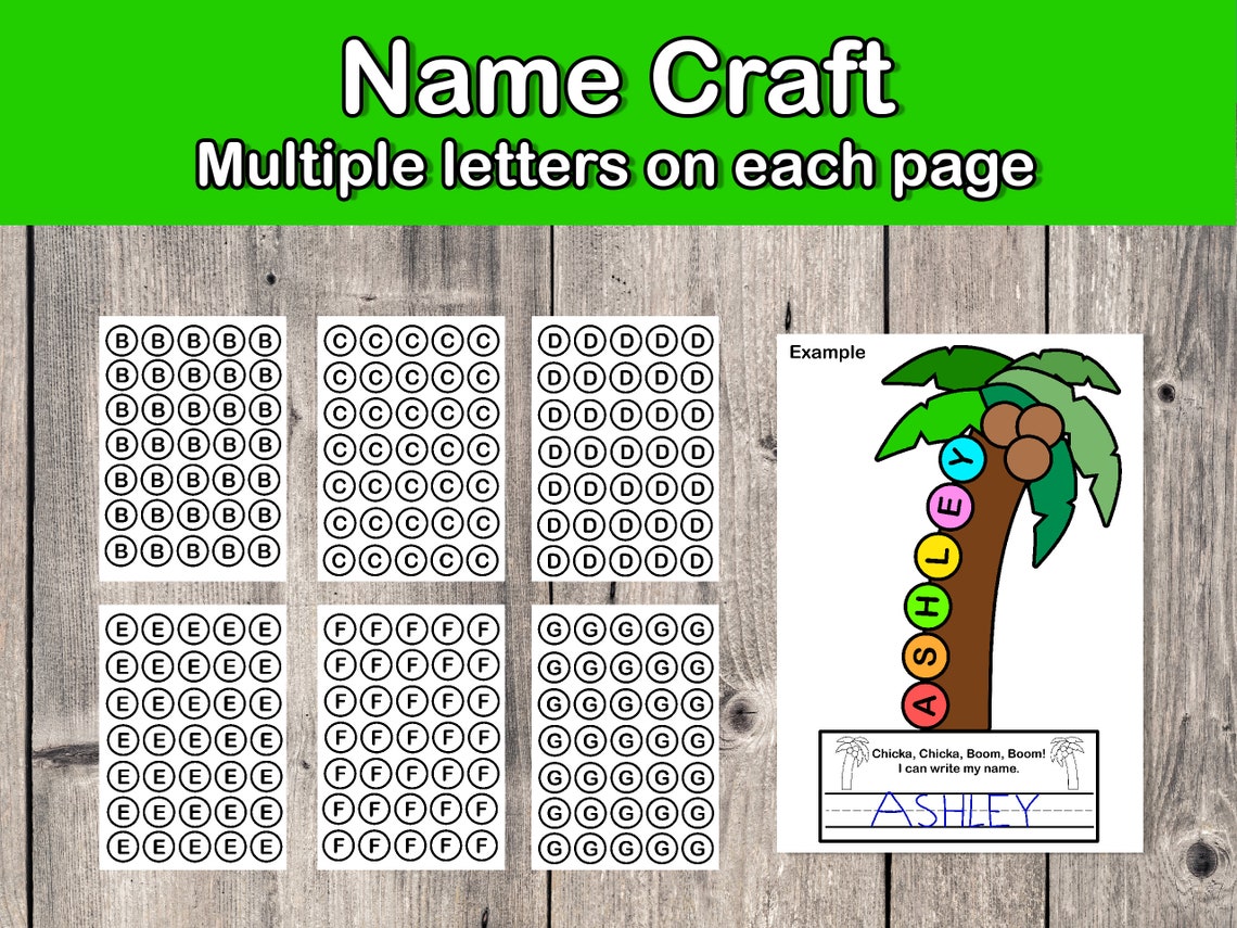 DIGITAL Chicka Chicka Boom Boom Story Companion, Name Craft ...