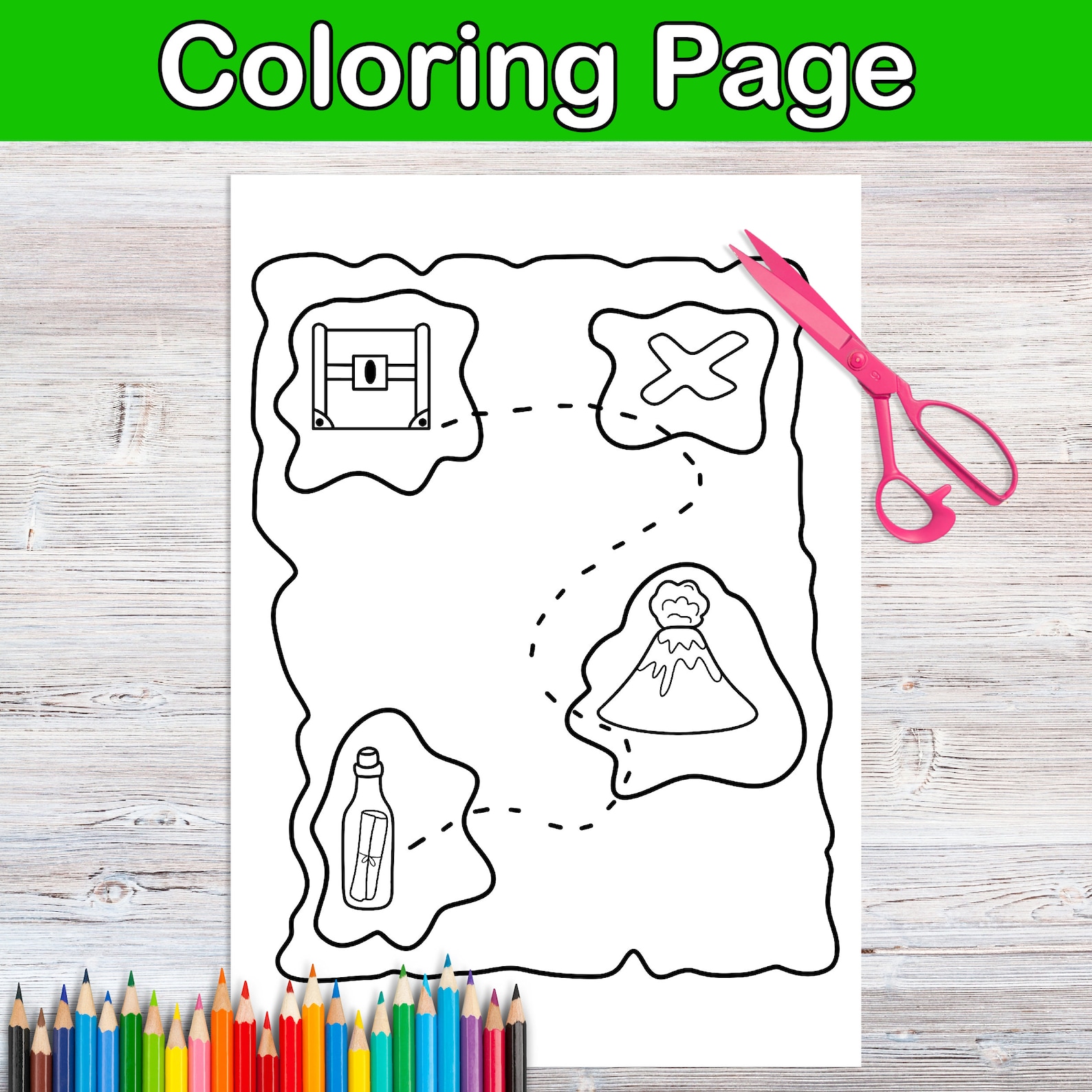 Treasure Map Craft, Printable Activity, Kindergarten Activity ...
