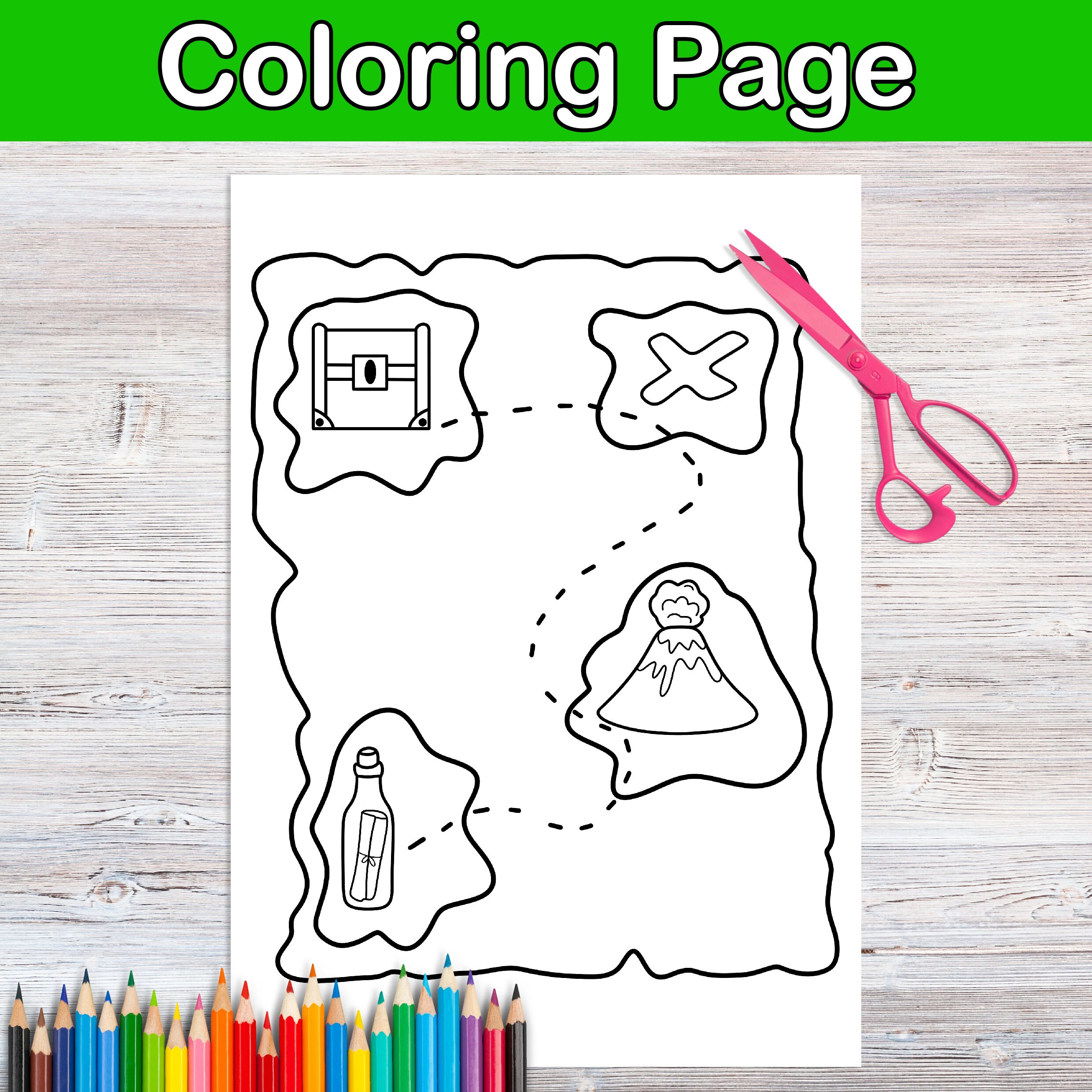 Treasure Map Craft, Printable Activity, Kindergarten Activity ...