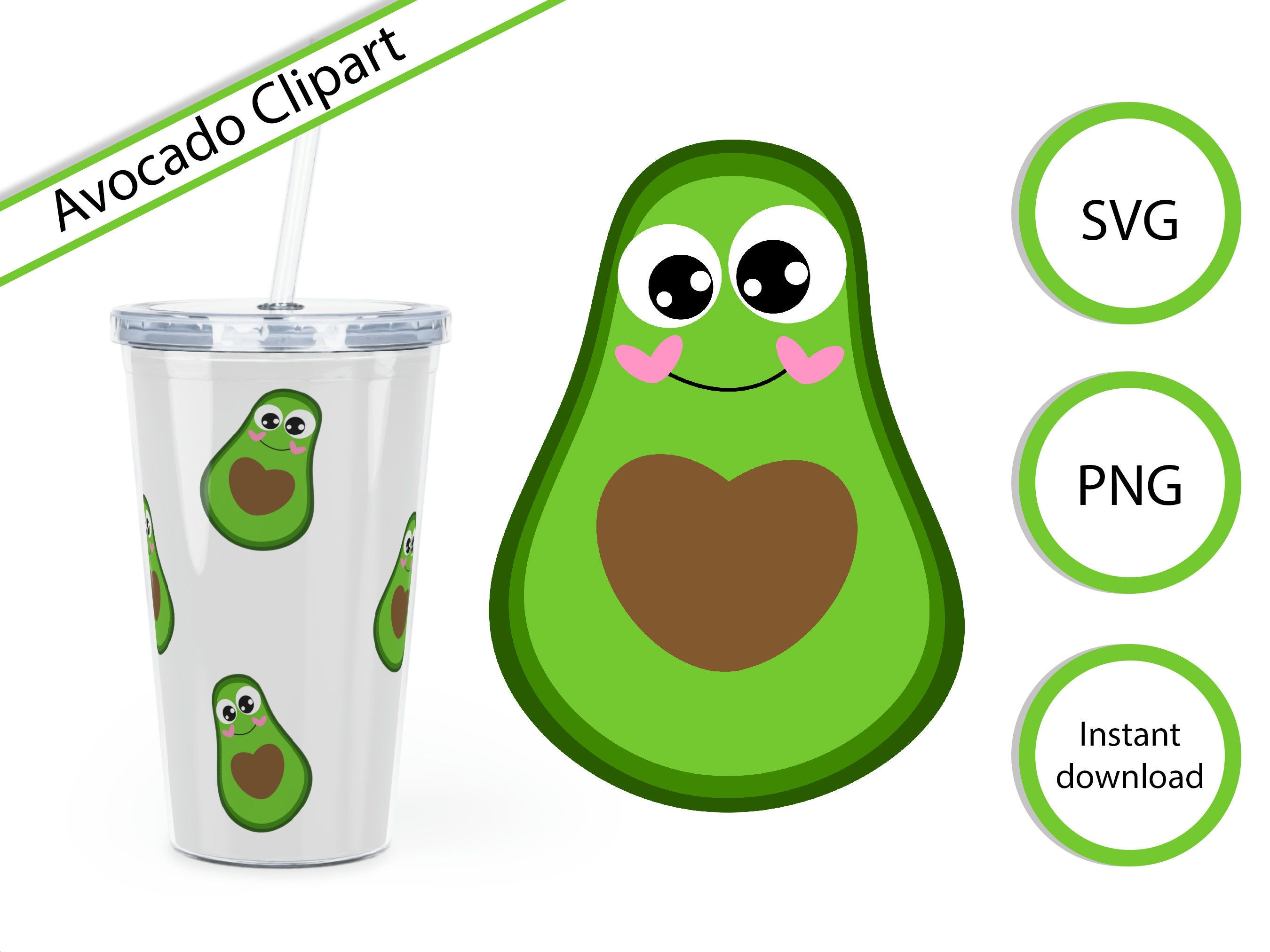 Avocado SVG, Cute Avocado SVG, Layered Avocado Svg, Avocado Clipart ...