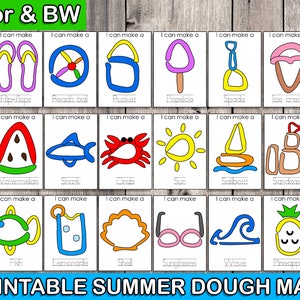 Summer Playdough Mats, Play Dough Fine Motor Skills, Playdough Mats ...
