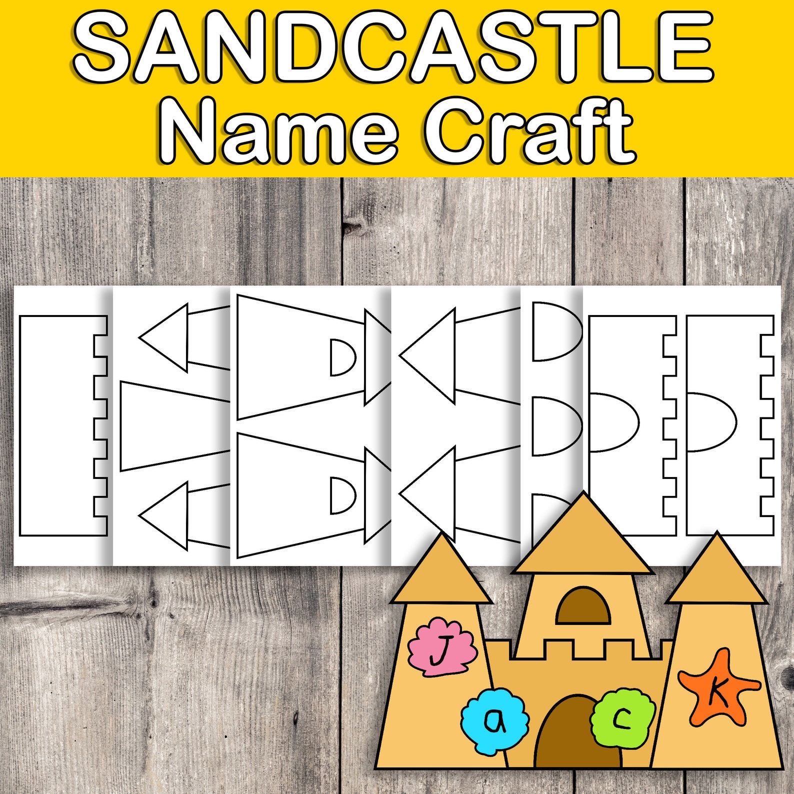 Sandcastle Craft, Summer Craft, Name Craft, Homeschool Activity ...