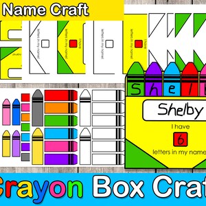 Back to School Craft, Crayon Box Name Craft, Fine Motor Skills ...