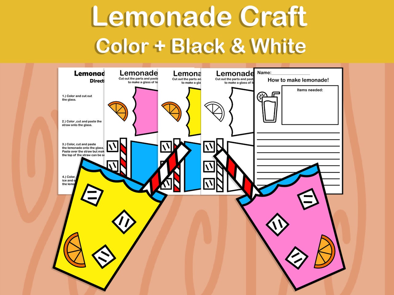 Lemonade Craft / Summer Craft / Writing Activity / End of Year Activity ...