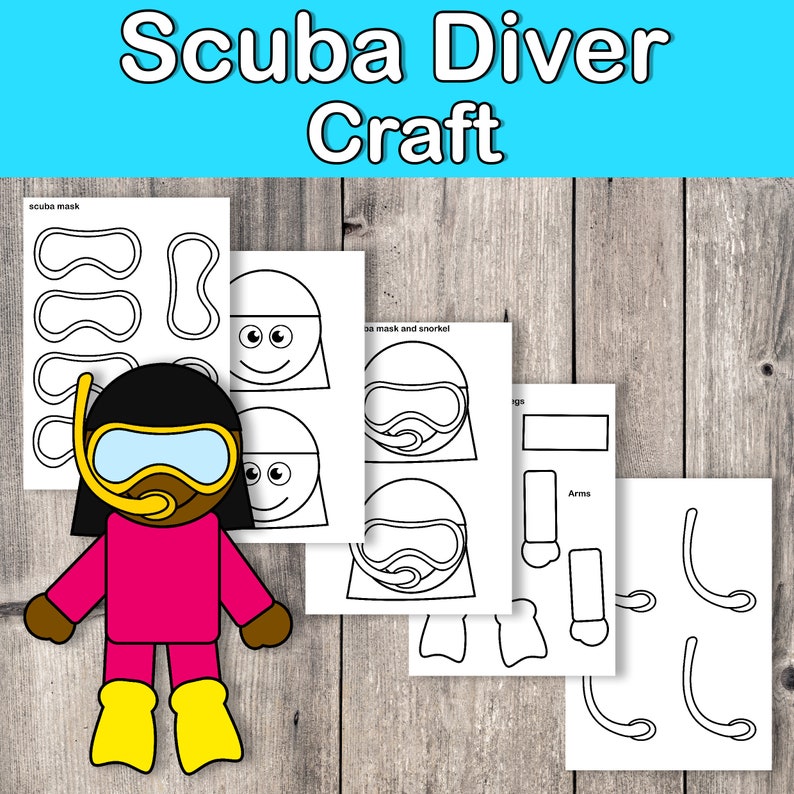 Scuba Diver Craft, Homeschool Activity, Summer School, End of the Year ...