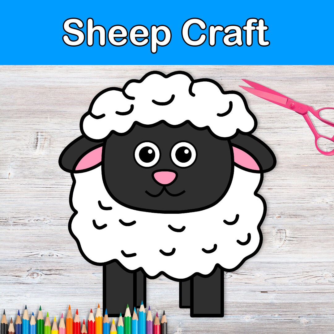 Sheep Craft, Farm Craft, Farm Animals, Montessori, Beginning Scissors ...