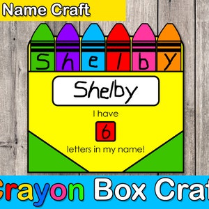 Back to School Craft, Crayon Box Name Craft, Fine Motor Skills ...