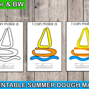 Summer Playdough Mats, Play Dough Fine Motor Skills, Playdough Mats ...