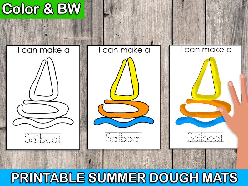 Summer Playdough Mats, Play Dough Fine Motor Skills, Playdough Mats ...