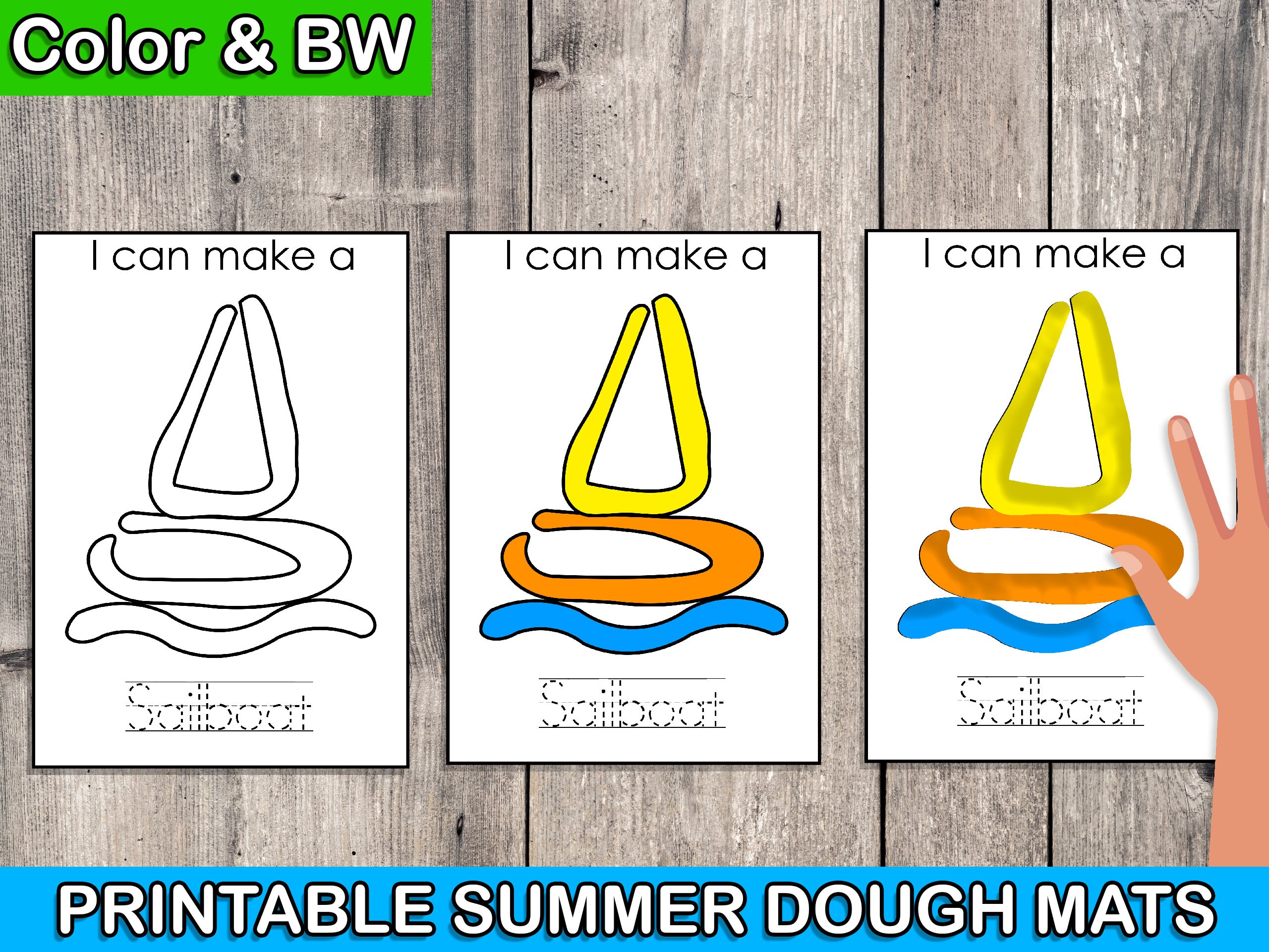 Summer Playdough Mats, Play Dough Fine Motor Skills, Playdough Mats ...