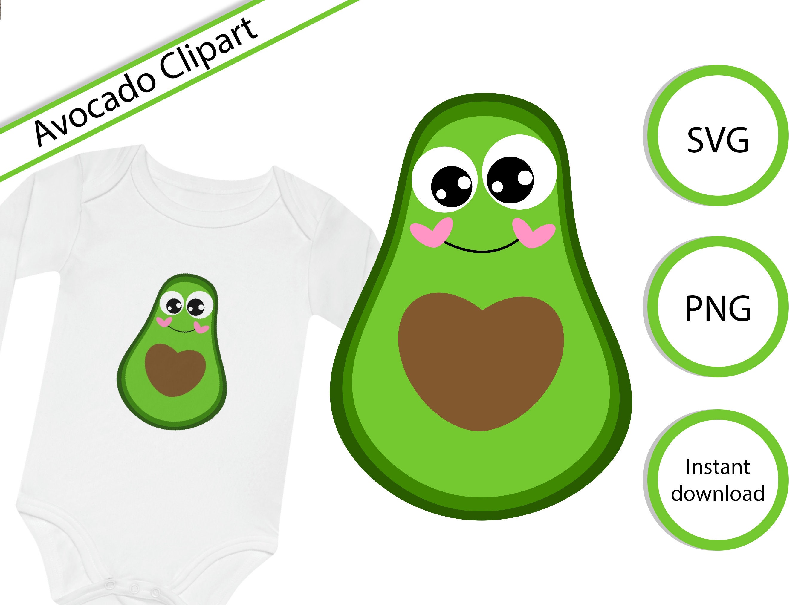Avocado SVG, Cute Avocado SVG, Layered Avocado Svg, Avocado Clipart ...