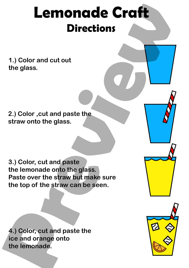 Lemonade Craft / Summer Craft / Writing Activity / End of Year - Etsy