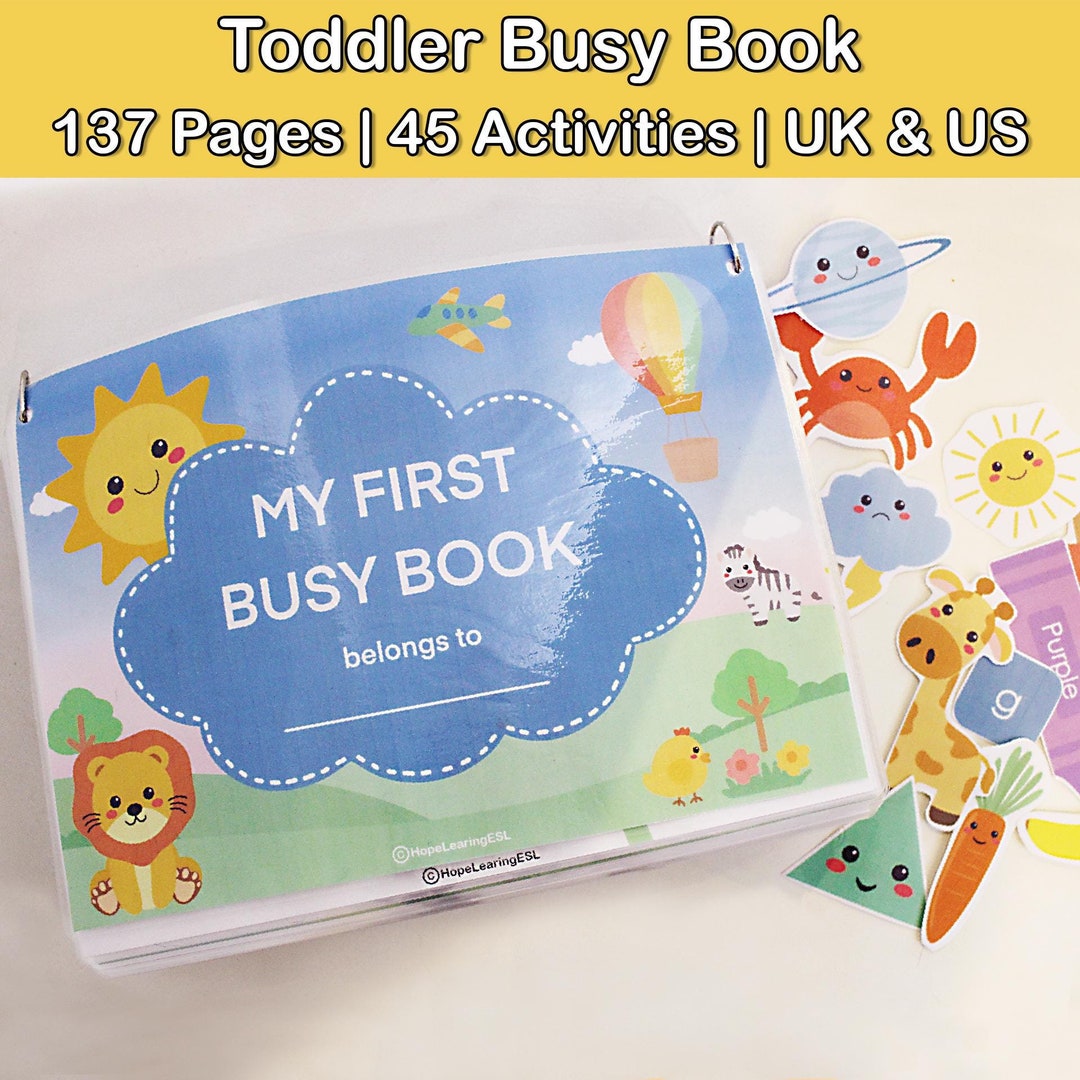 Busy Book Printable, Toddler Learning Binder, Preschool Activities ...