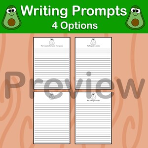 Avocado Craft / Writing Prompts / Bulletin Board / Nutrition / Healthy ...