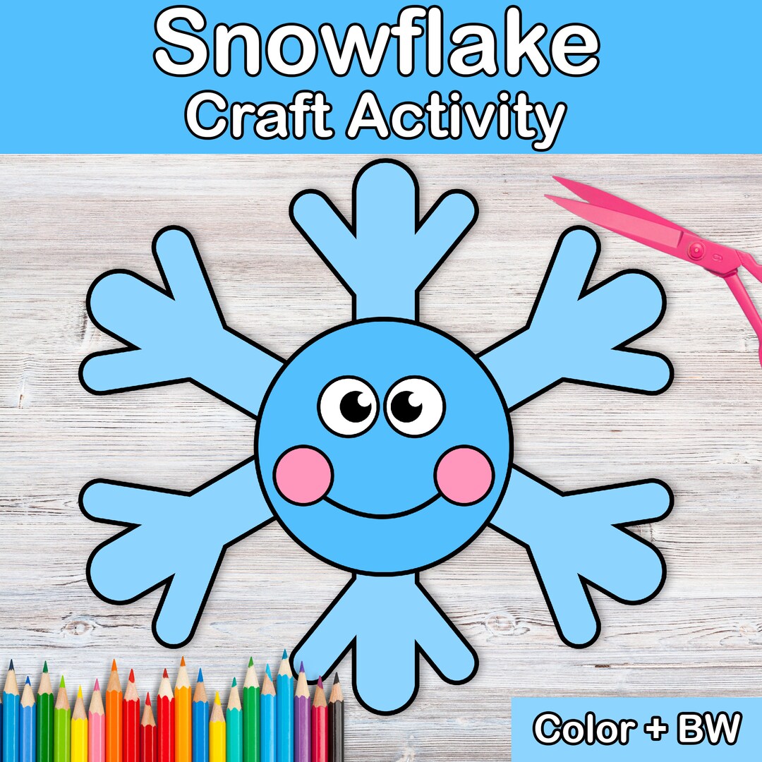 Snowflake Craft, Winter Activity, Montessori, Beginning Scissors ...