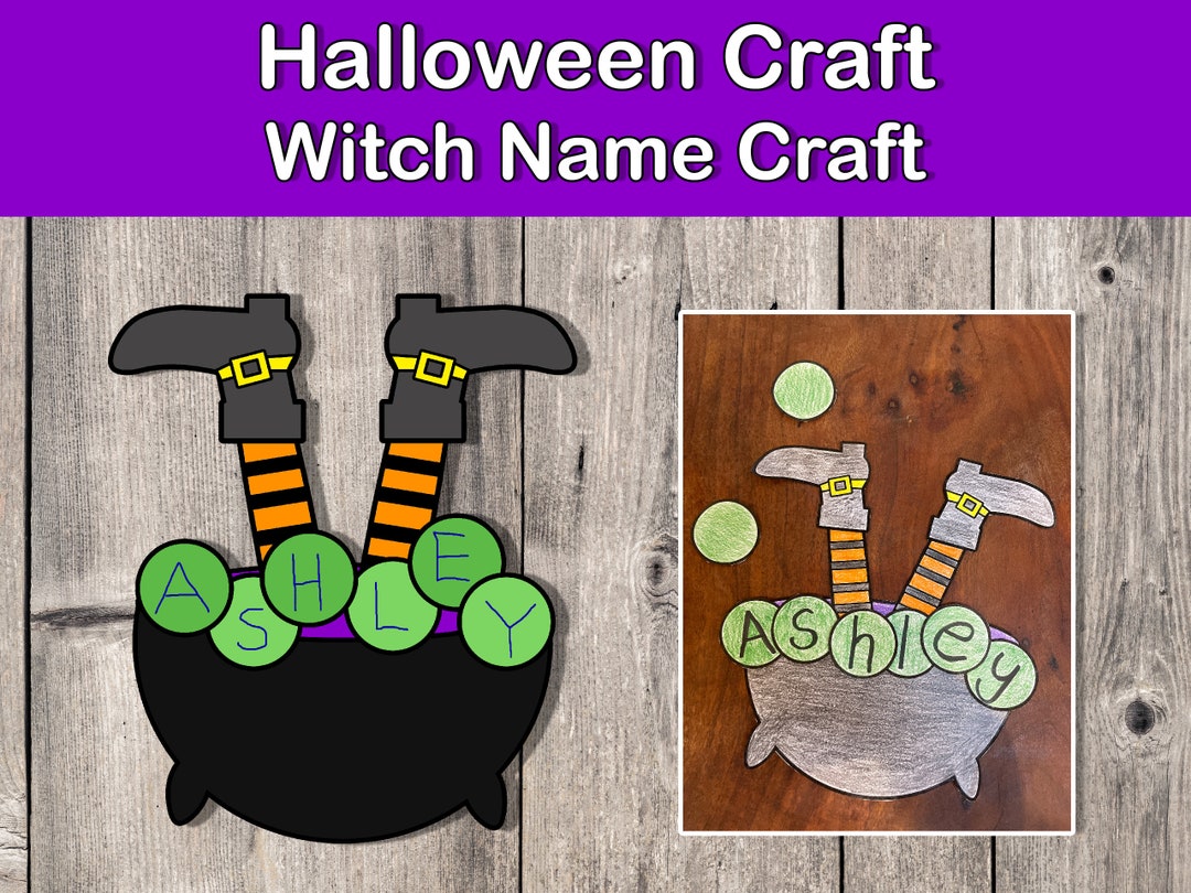 Halloween Witch Name Craft - Etsy