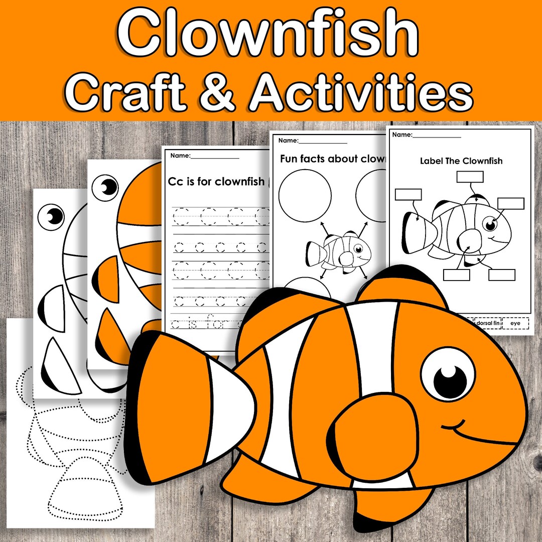 Clownfish Printable Crafts, Homeschool Activities, Crafts for Kids ...
