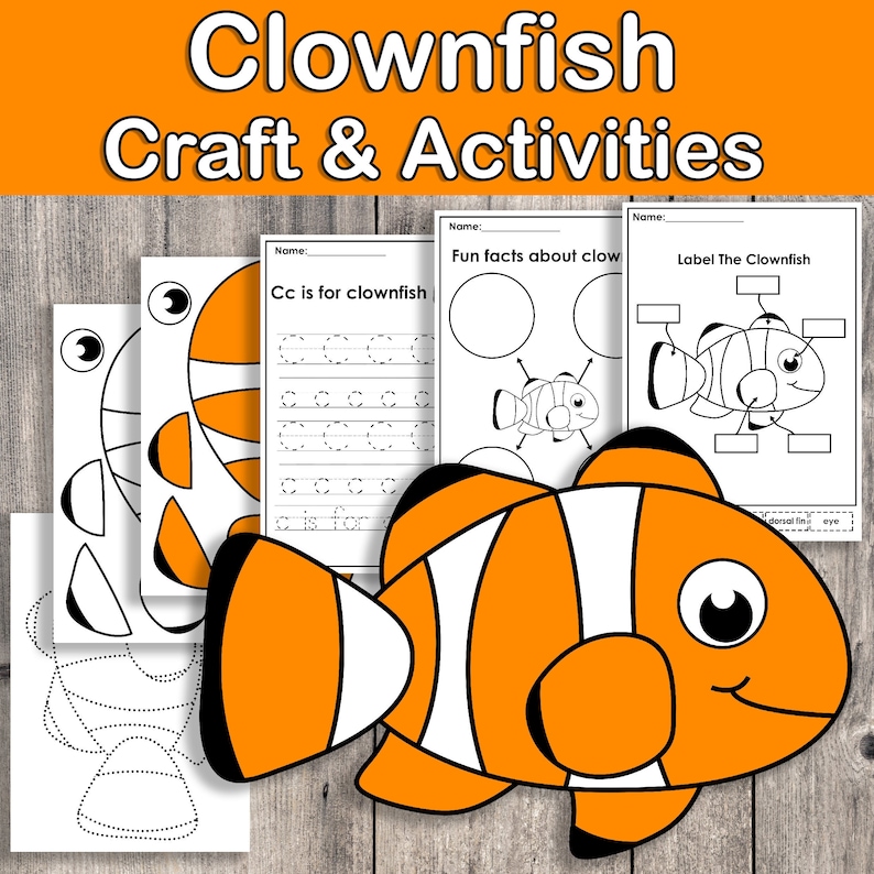 Clownfish Printable Crafts, Homeschool Activities, Crafts for Kids ...