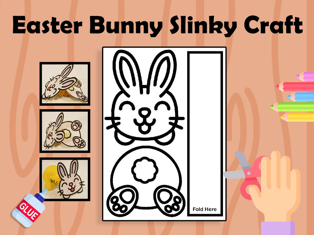 Easter Craft - Easter Bunny Slinky Craft (printable Craft / Digital ...