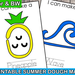 Summer Playdough Mats, Play Dough Fine Motor Skills, Playdough Mats ...