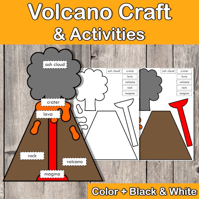 Volcano Craft, Landforms, Science Activity, Volcano Craft for Kids ...