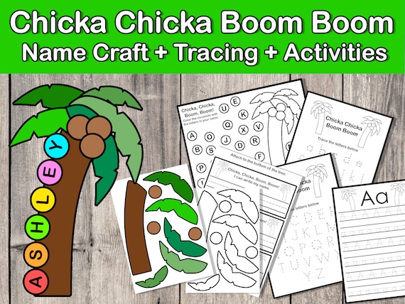 DIGITAL Chicka Chicka Boom Boom Story Companion Name Craft - Etsy