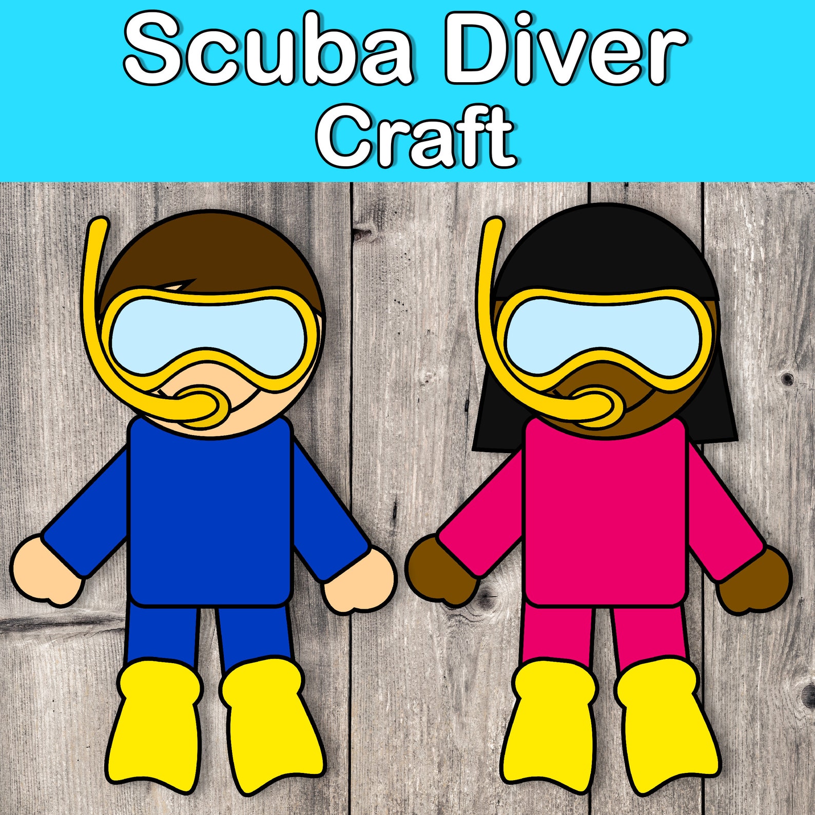 Scuba Diver Craft, Homeschool Activity, Summer School, End of the Year ...