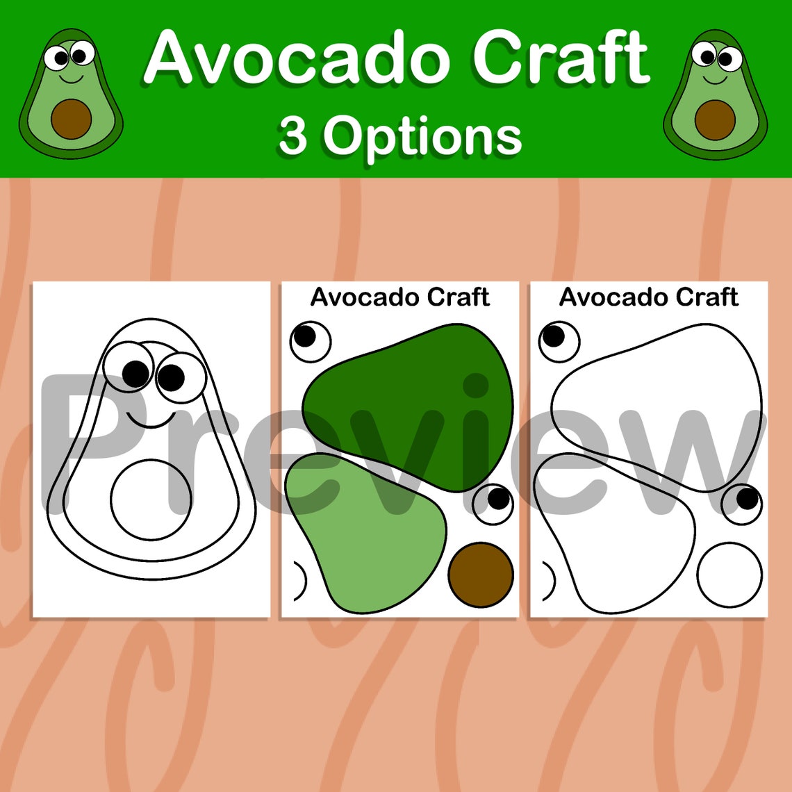 Avocado Craft / Writing Prompts / Bulletin Board / Nutrition / Healthy ...